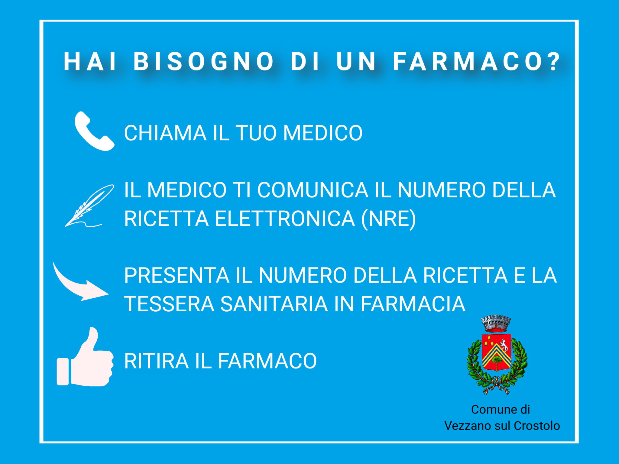 Coronavirus: ricetta rossa senza spostarsi – Comune di Vezzano sul Crostolo